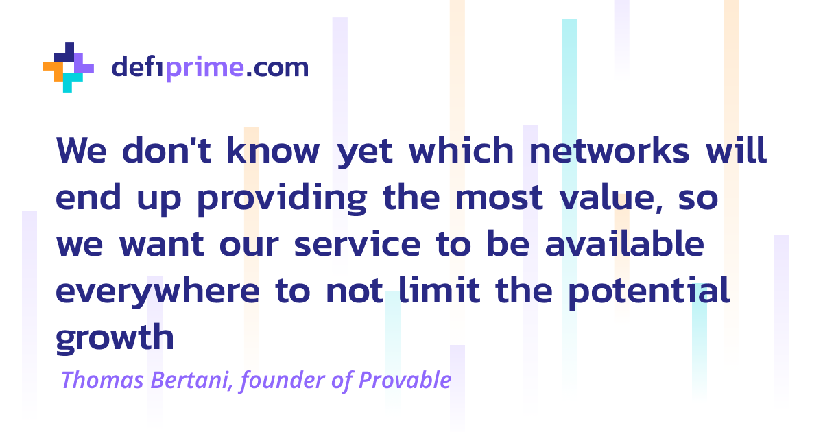 Provable: blockchain-agnostic oracle service for dApps developers